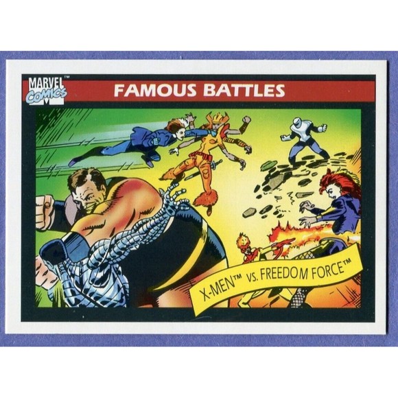 Marvel | Toys | 99 Marvel Universe Card 118 Xmen Vs Freedom Force ...